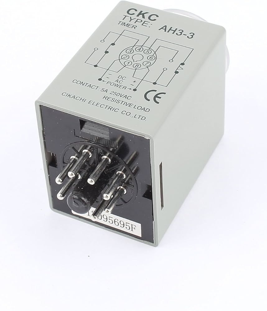 CKC Timer AH3-3 / 220VAC / 5A 250VAC / 8-Pin / 50/60Hz / Relay / 0.0s ...