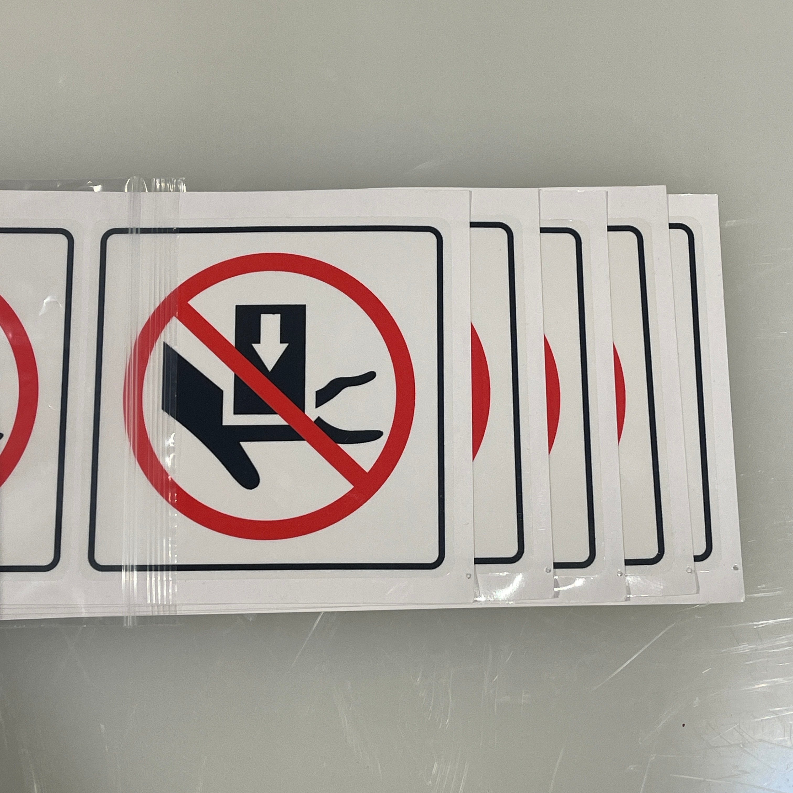 4.5" x 4.5" Pinch Point Safety Graphic Stickers | 10-pack | High Durab ...